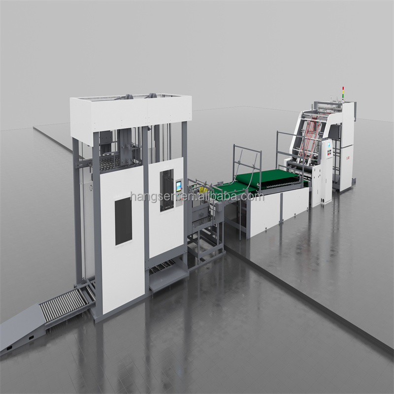 Automatic Servo Motor Litho Flute Laminator Machine Flip Flop Stacker